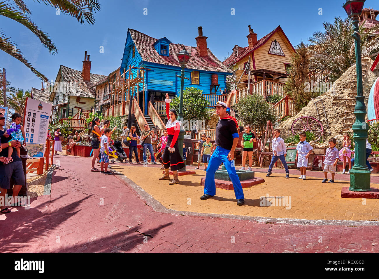 Entertainment dance street show at Popeye Village. Also known as ...