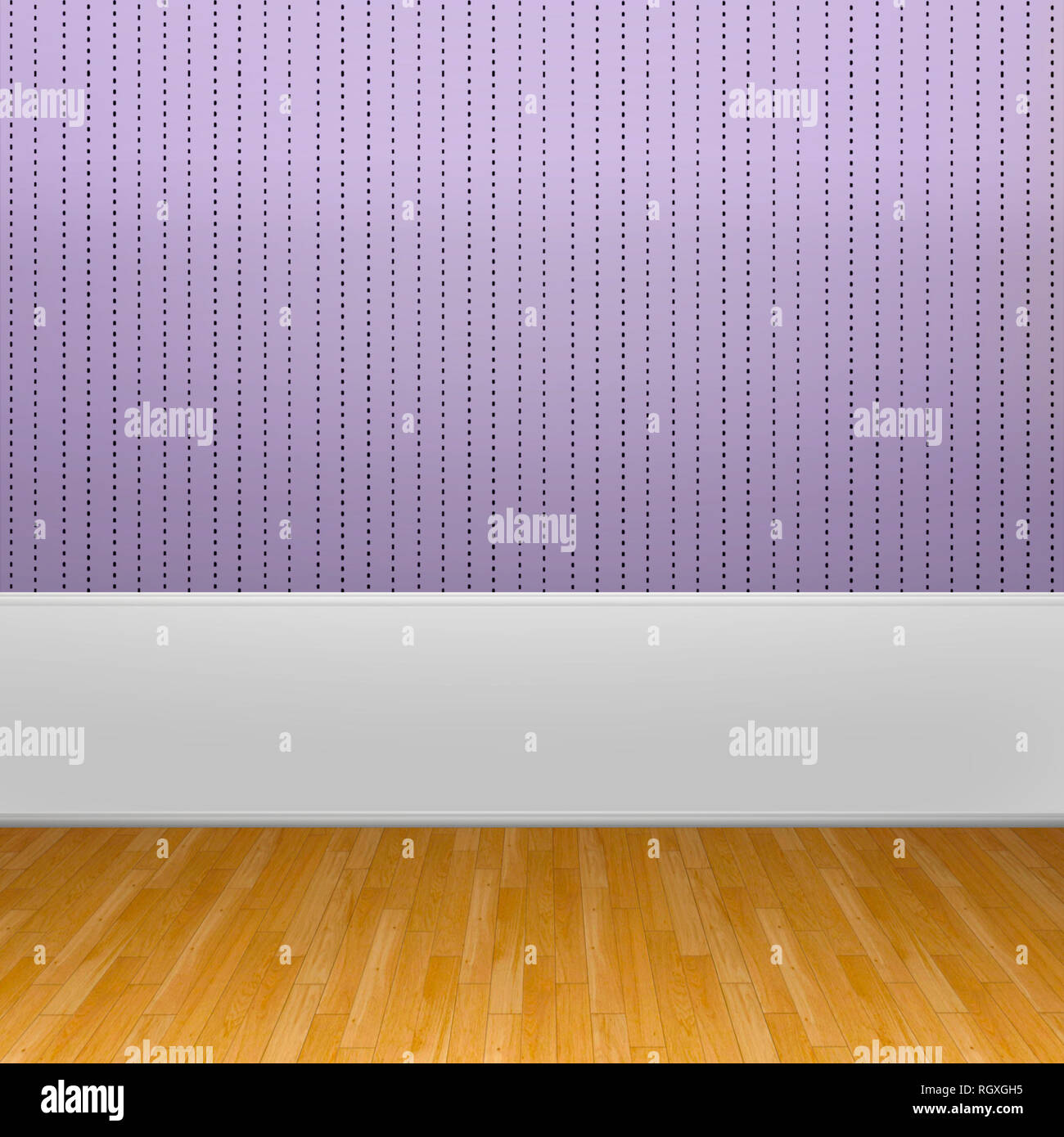 3d illustration interior rendering of violet striped wallpaper and ...