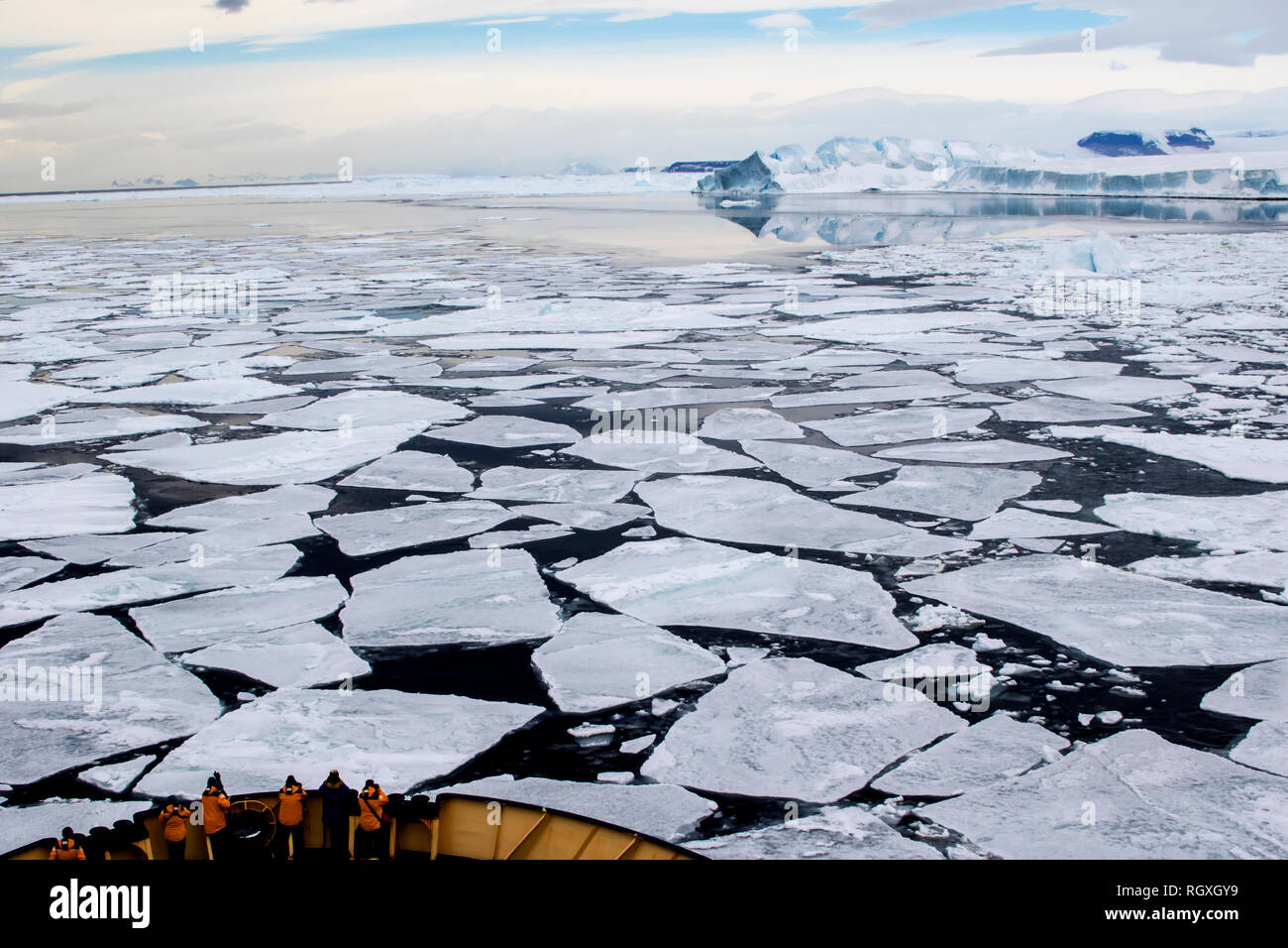 Breaking the ice on ice breaker Kapitan Khlebnikov in the Weddell Sea ...