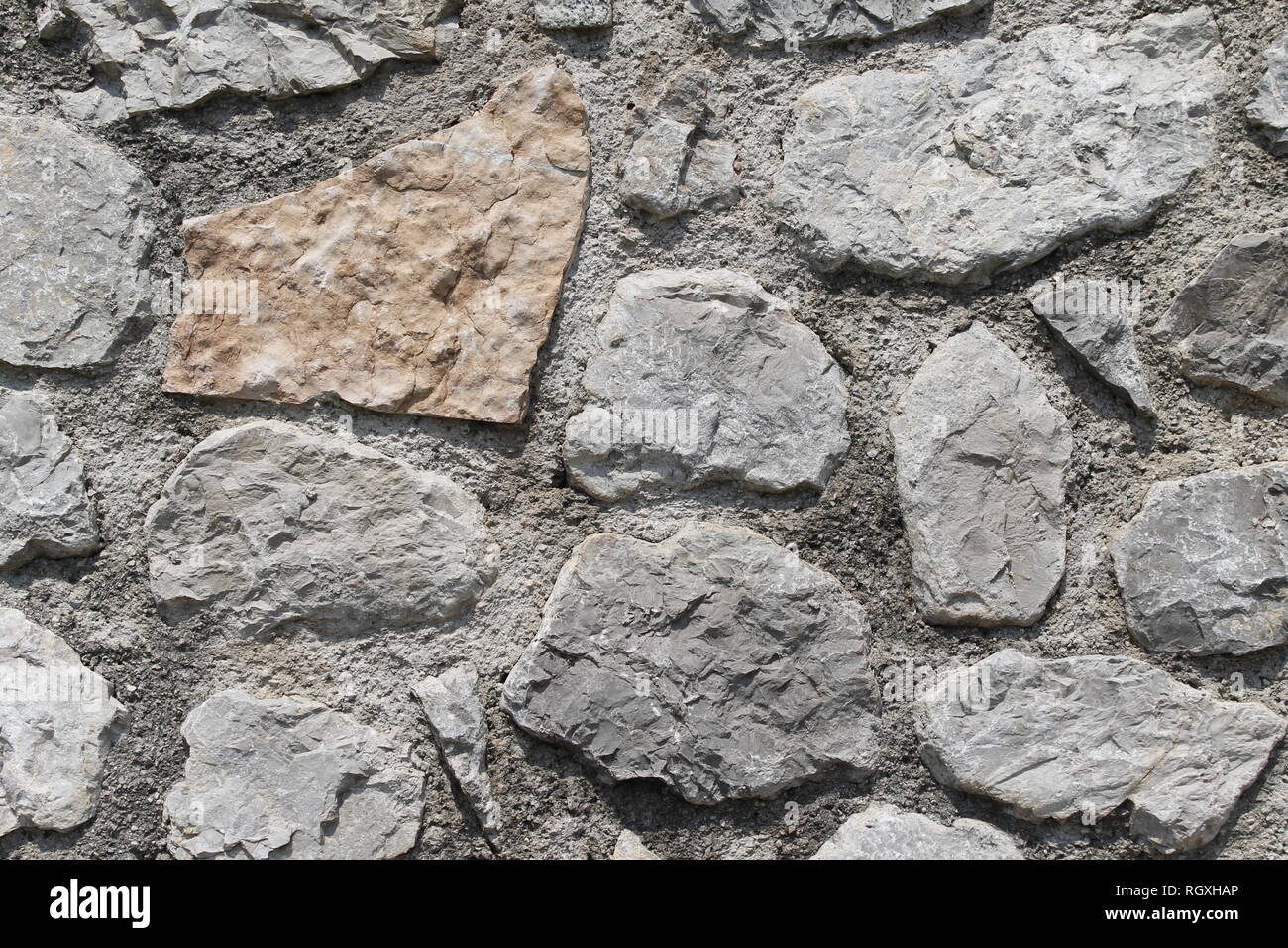 ancient wall with stone bricks. Old building material concept Stock ...