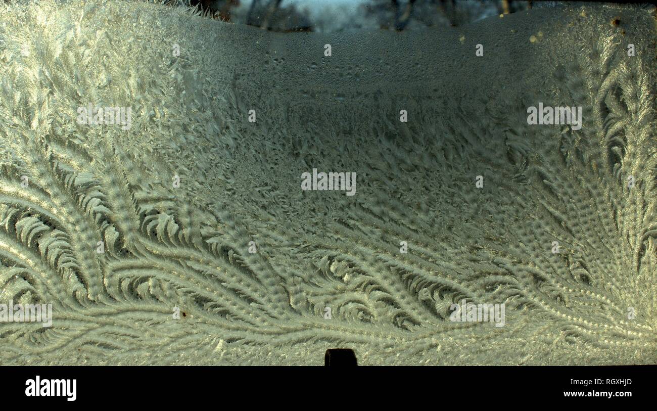 The Frost Created Beautiful Designs On A Window Stock Photo - Alamy