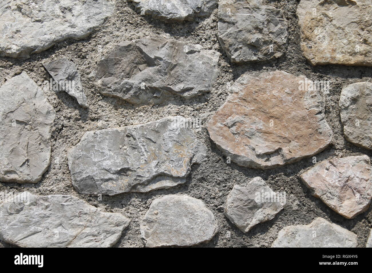 ancient wall with stone bricks. Old building material concept Stock ...