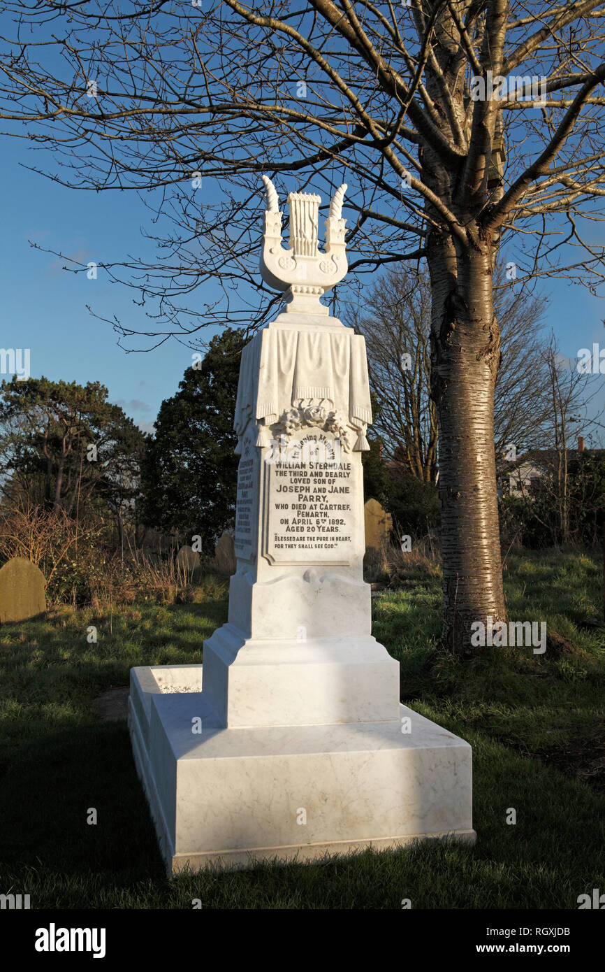 The grave and memorial to Dr Joseph Parry, composer. 1841-1903. St ...