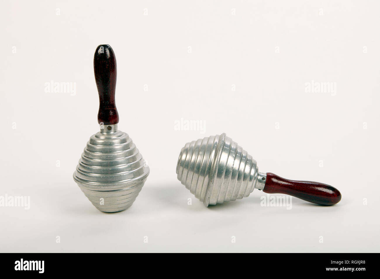Metal maracas, sonanjas, sonajas, ganza, ganzas Stock Photo - Alamy