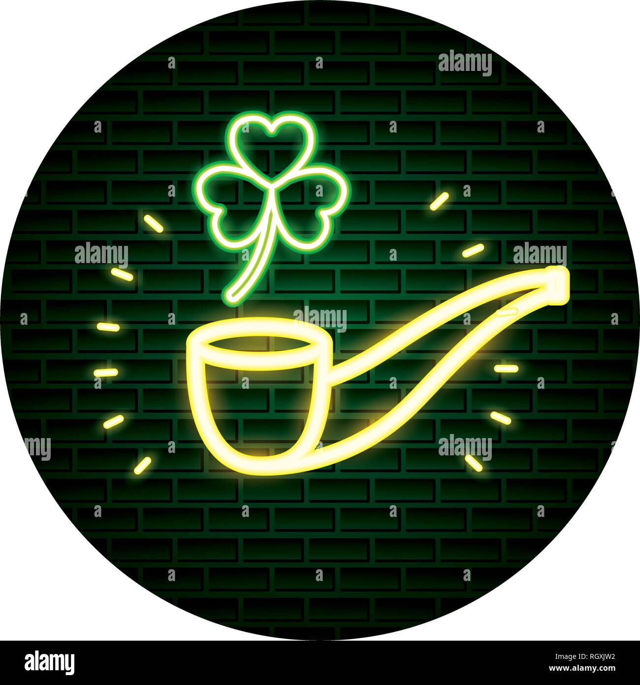 st patricks day neon Stock Vector Image & Art - Alamy