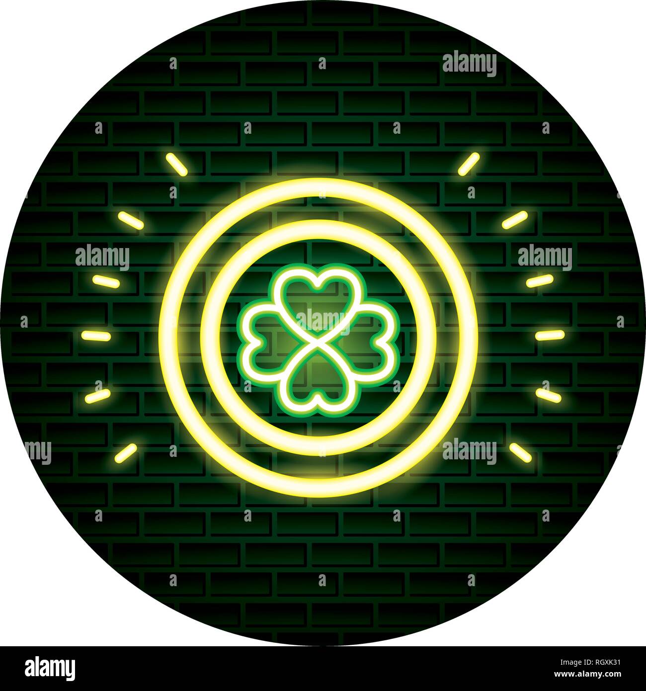 st patricks day neon Stock Vector Image & Art - Alamy