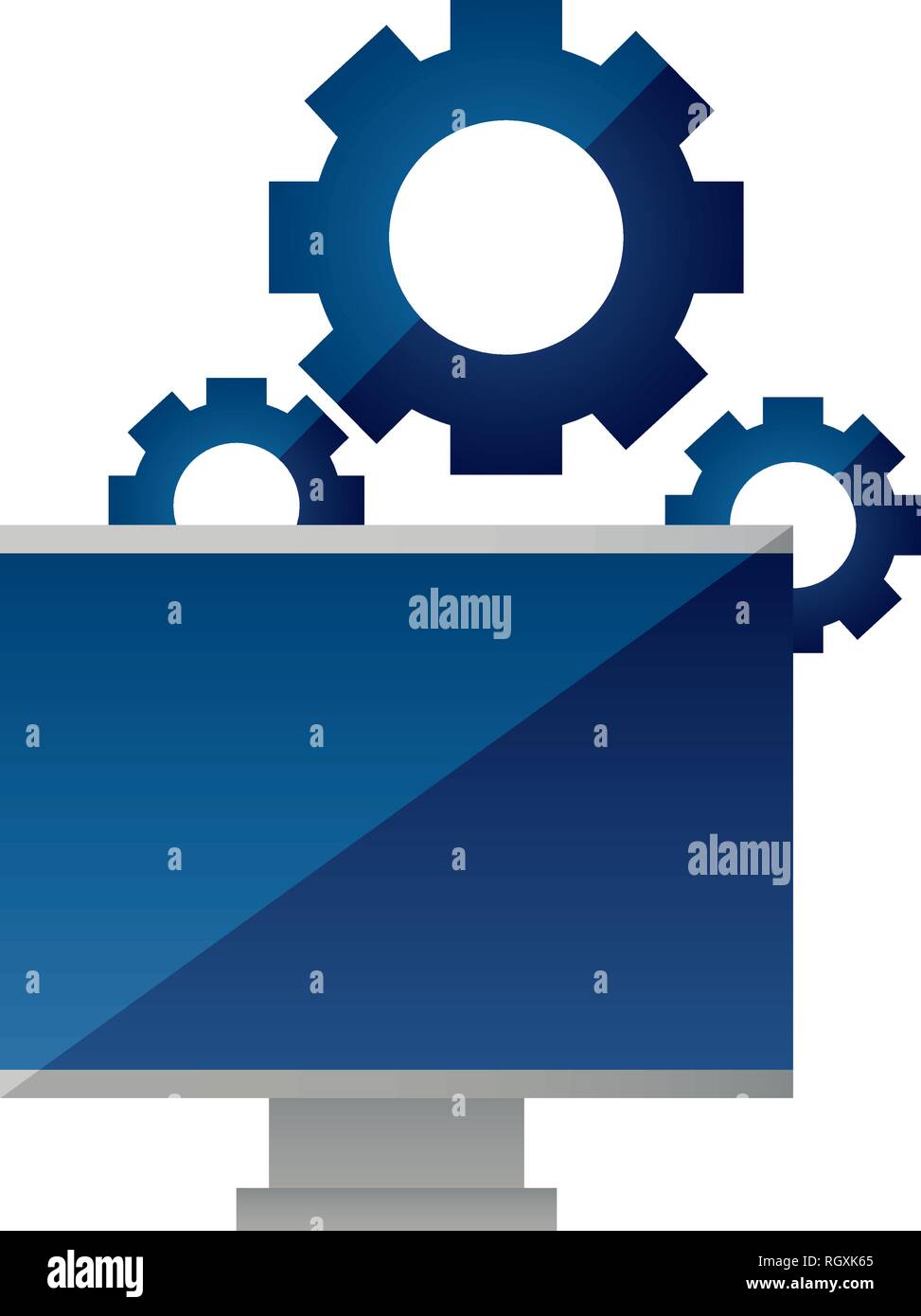 computer monitor gears Stock Vector Image & Art - Alamy