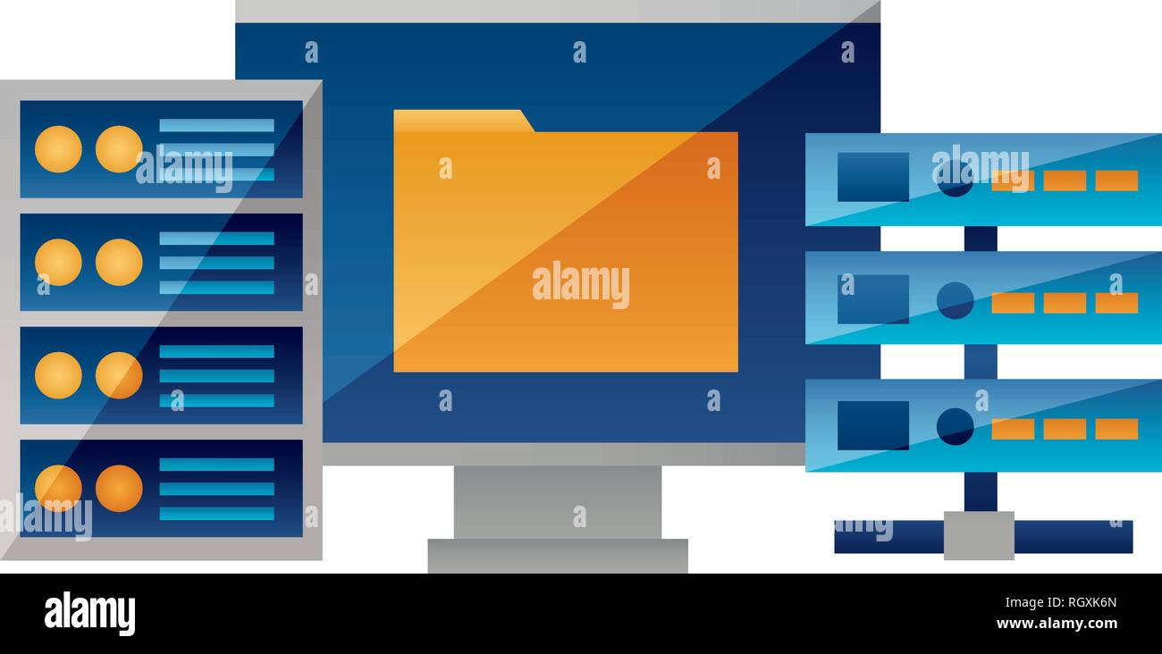 computer folder database server Stock Vector Image & Art - Alamy
