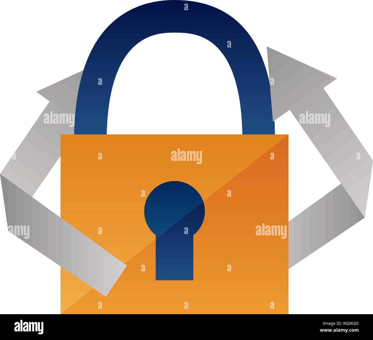 padlock security arrows data Stock Vector Image & Art - Alamy