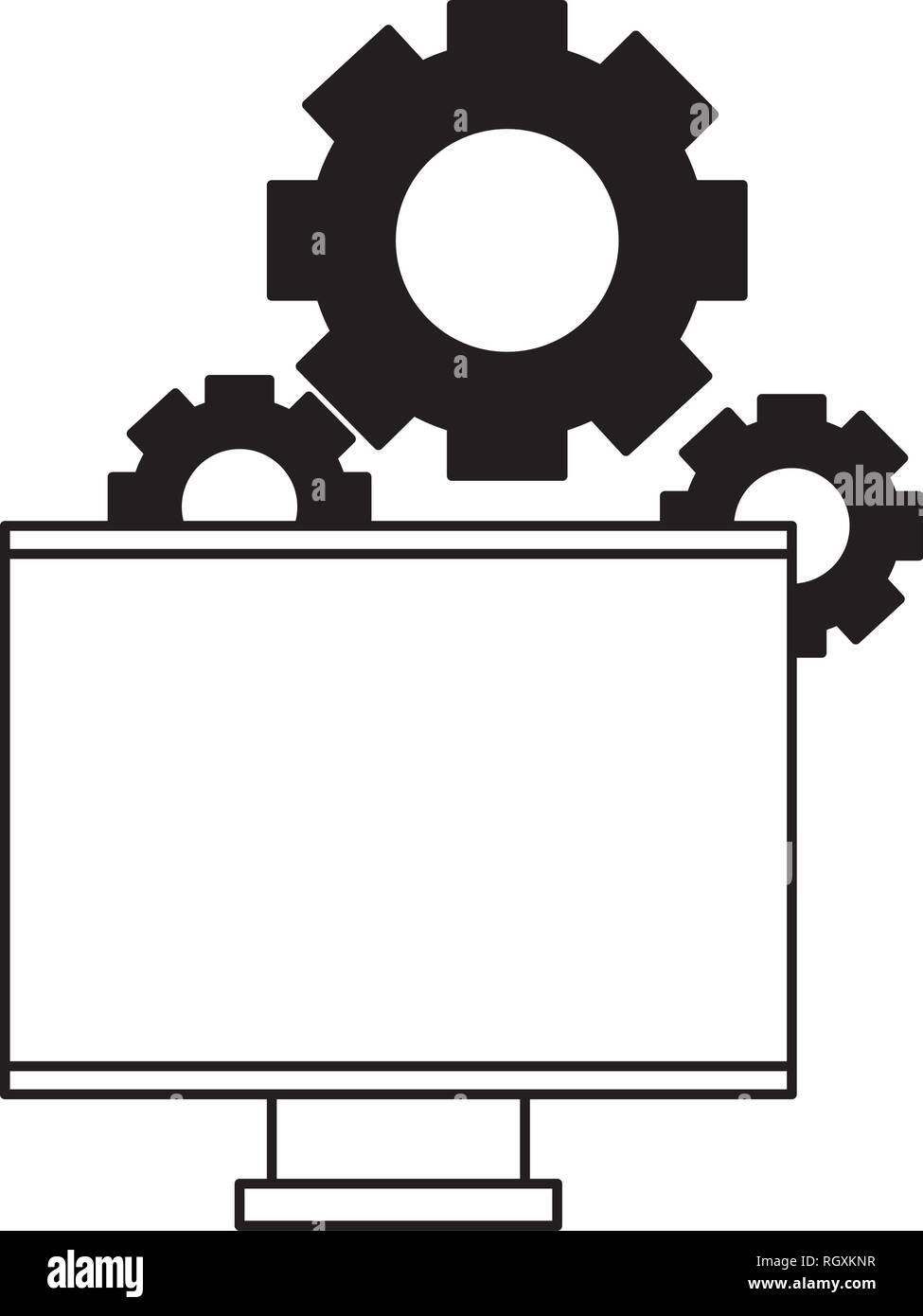 computer monitor gears Stock Vector Image & Art - Alamy