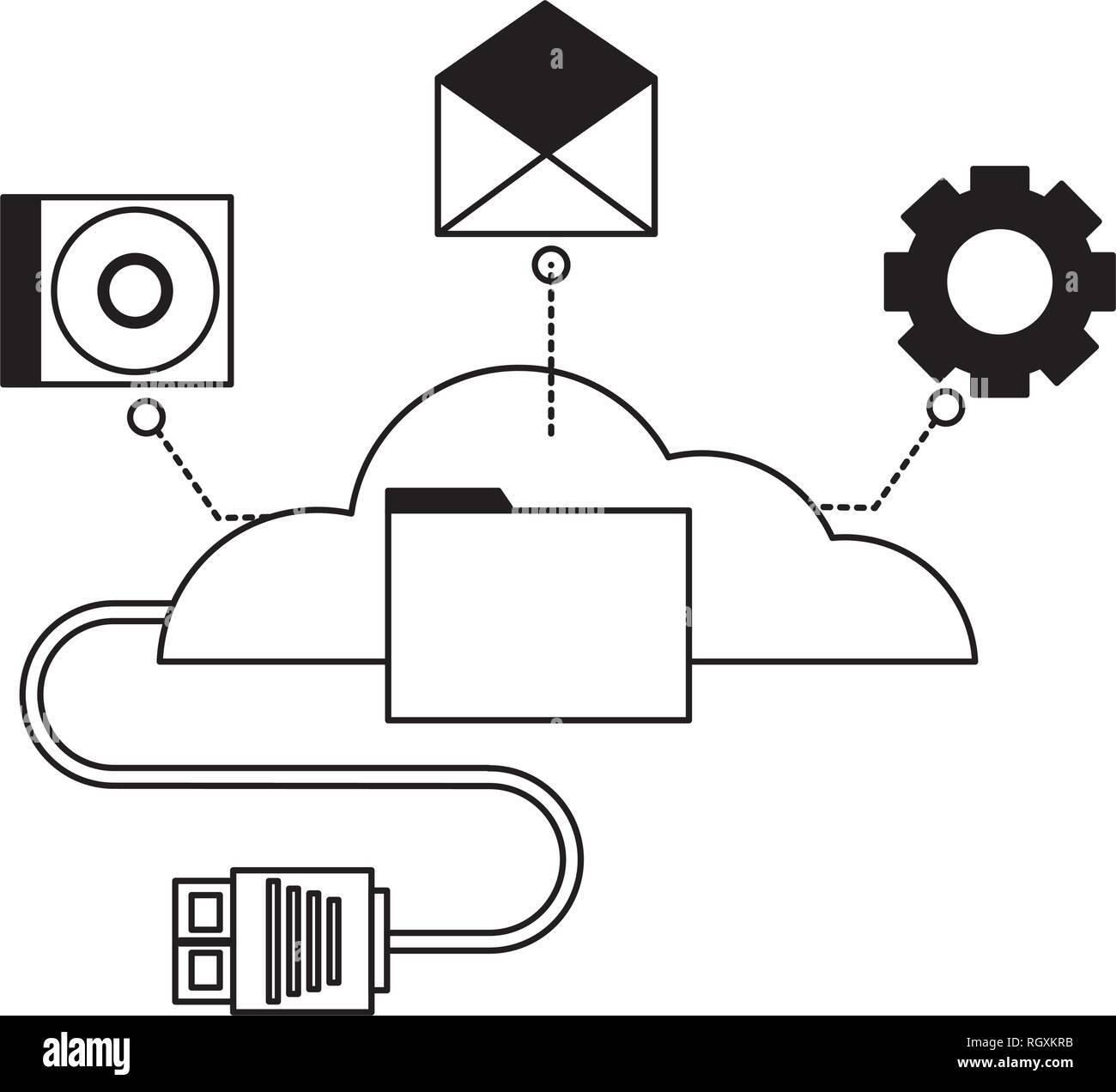 cloud computing connector cable file Stock Vector Image & Art - Alamy