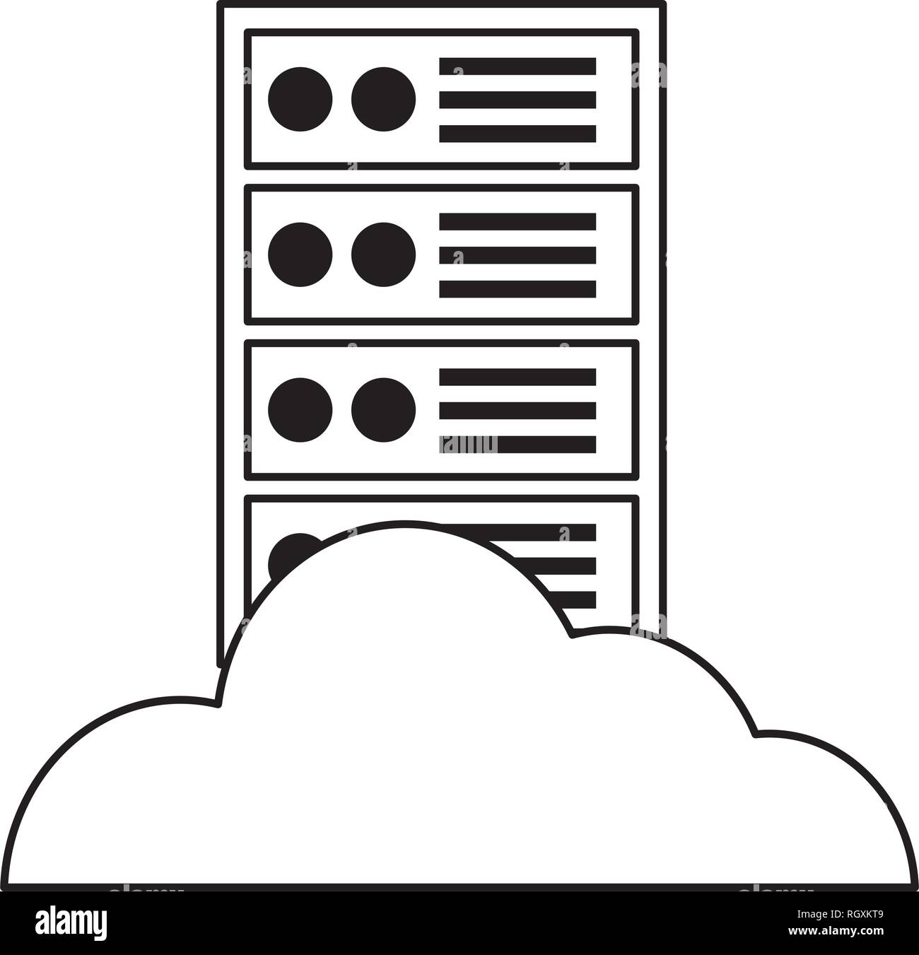 cloud computing computer case Stock Vector Image & Art - Alamy