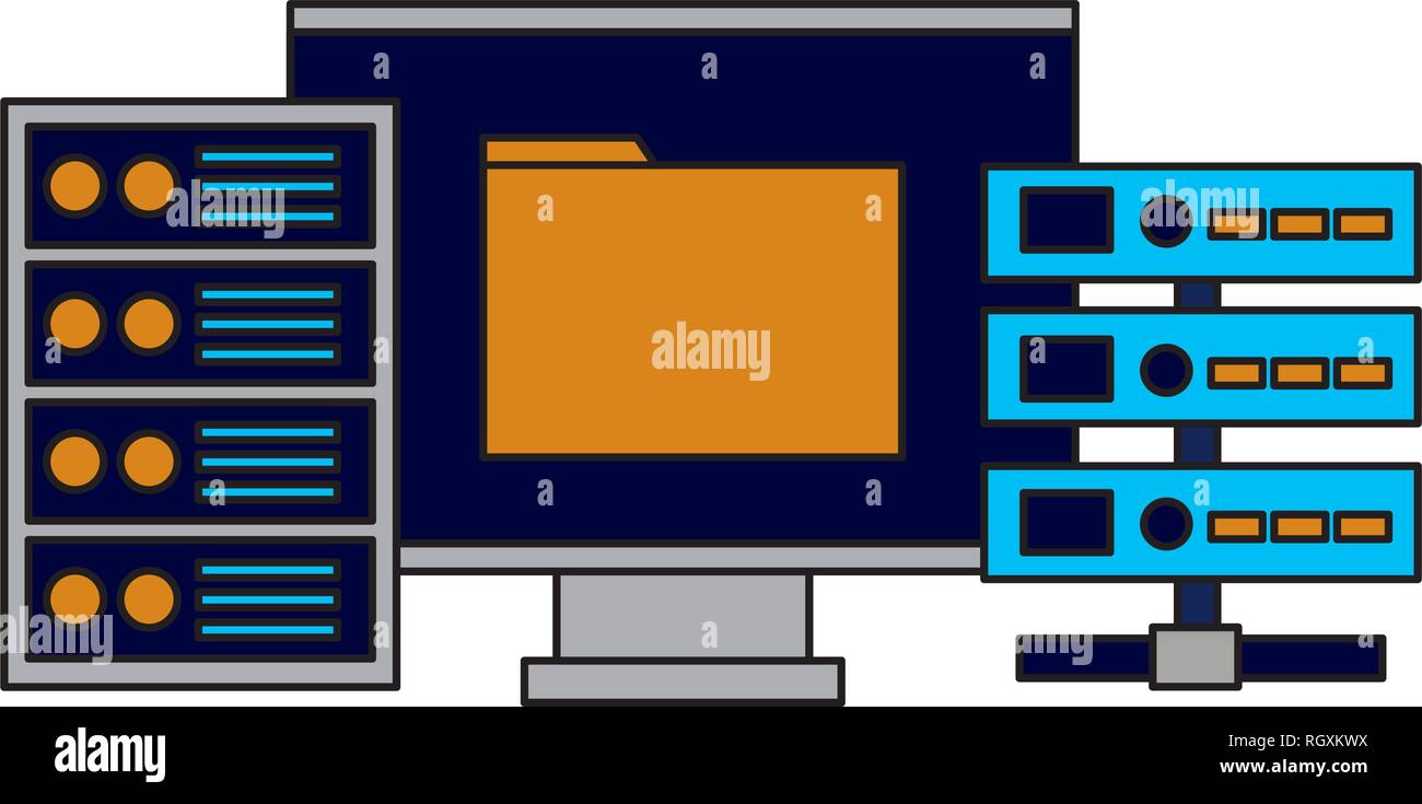 computer folder database server Stock Vector Image & Art - Alamy