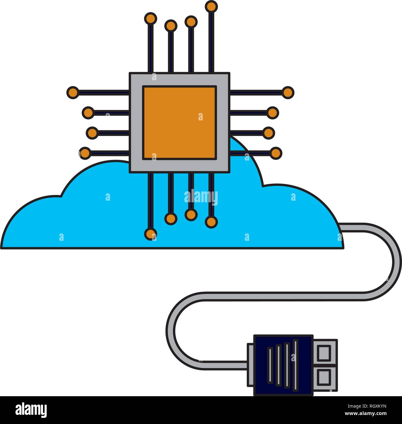 cloud computing connector Stock Vector Image & Art - Alamy
