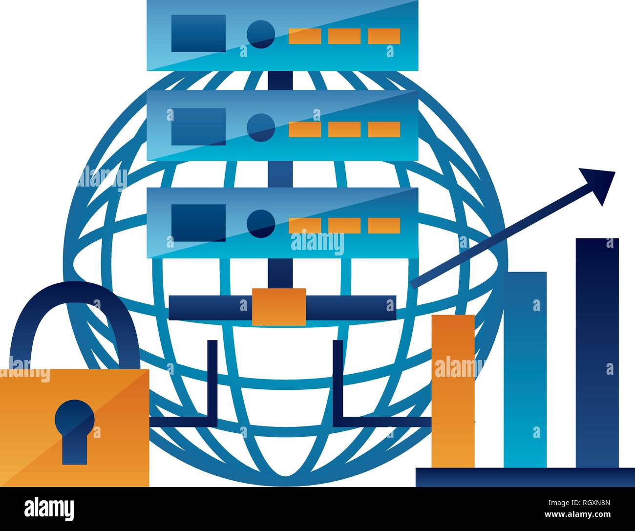 world database center chart security Stock Vector Image & Art - Alamy