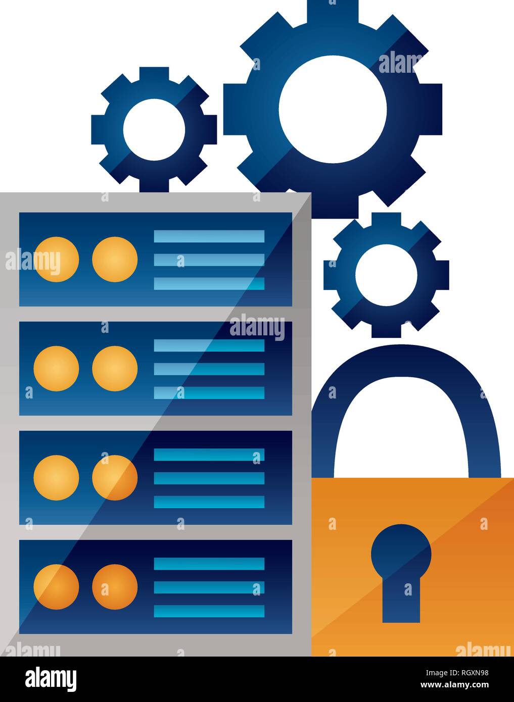 computer case padlock security settings Stock Vector Image & Art - Alamy