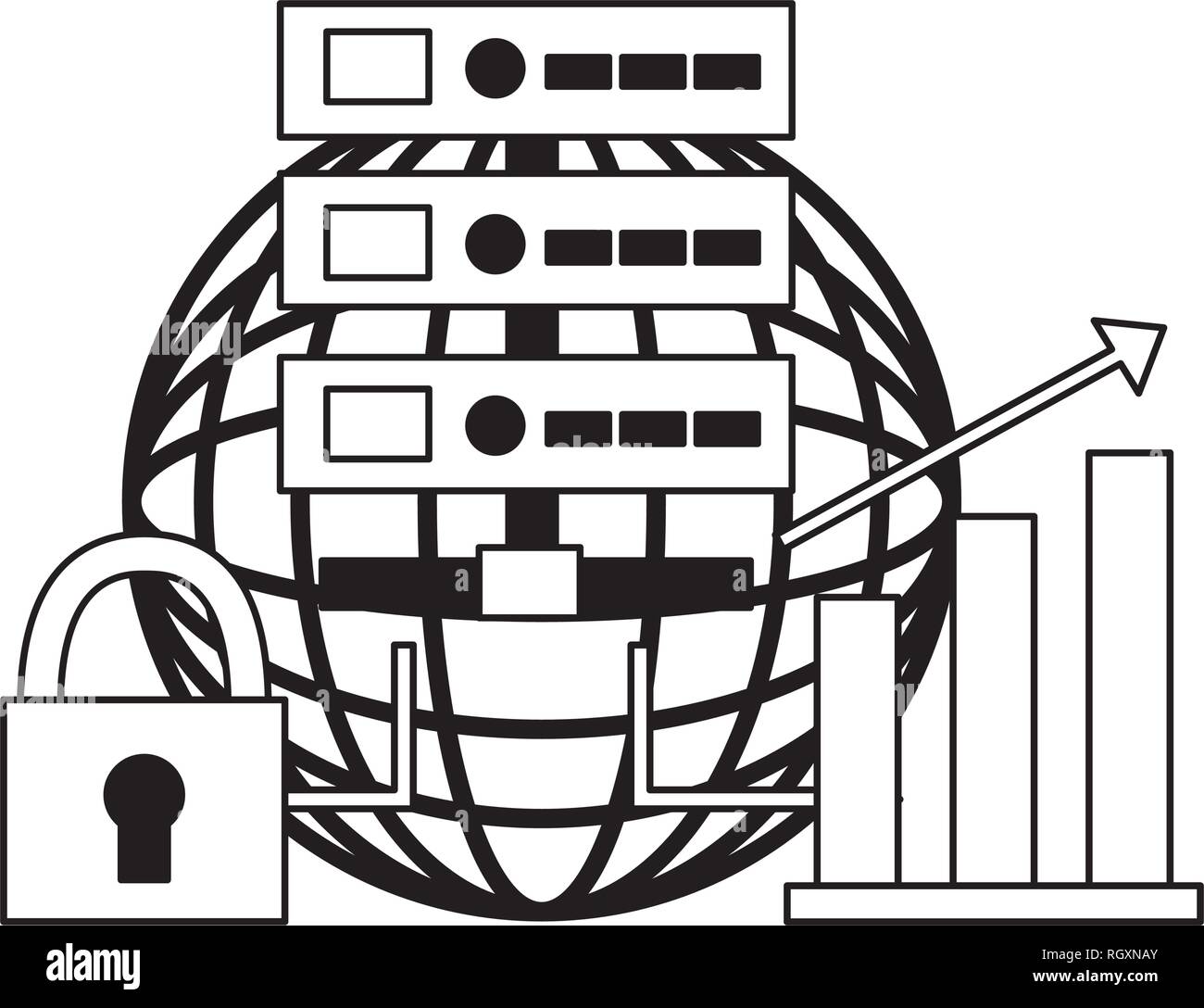 world database center chart security Stock Vector Image & Art - Alamy