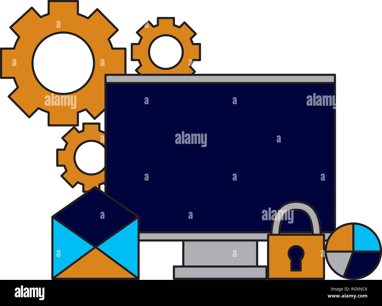 computer email chart security setting Stock Vector Image & Art - Alamy