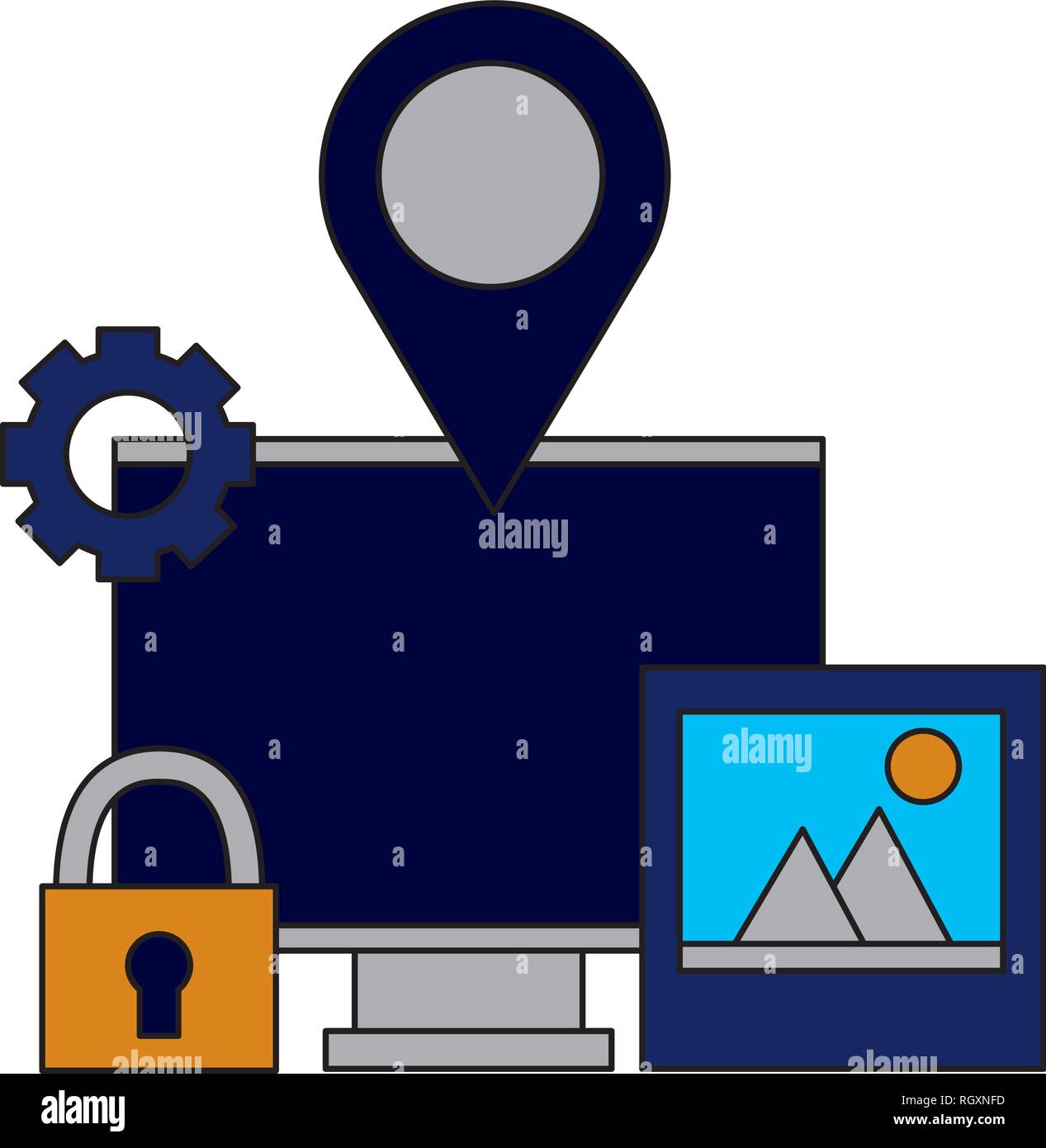 computer photo navigation pointer security Stock Vector Image & Art - Alamy