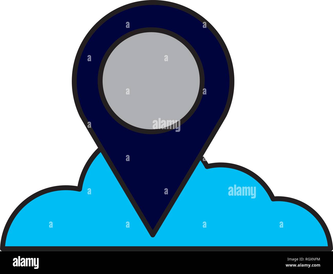 cloud computing navigation location map Stock Vector Image & Art - Alamy
