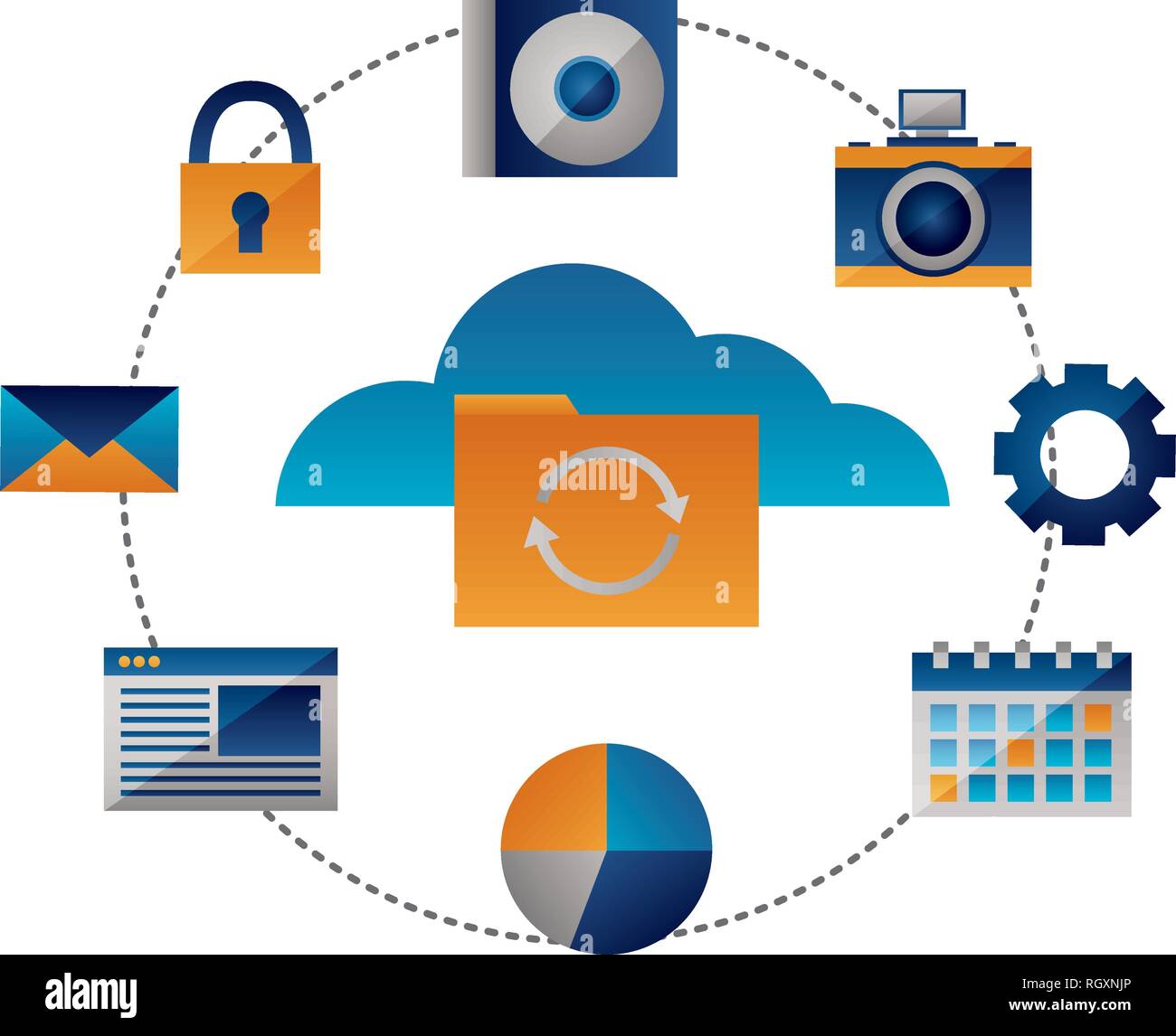 cloud computing folder reload items Stock Vector Image & Art - Alamy