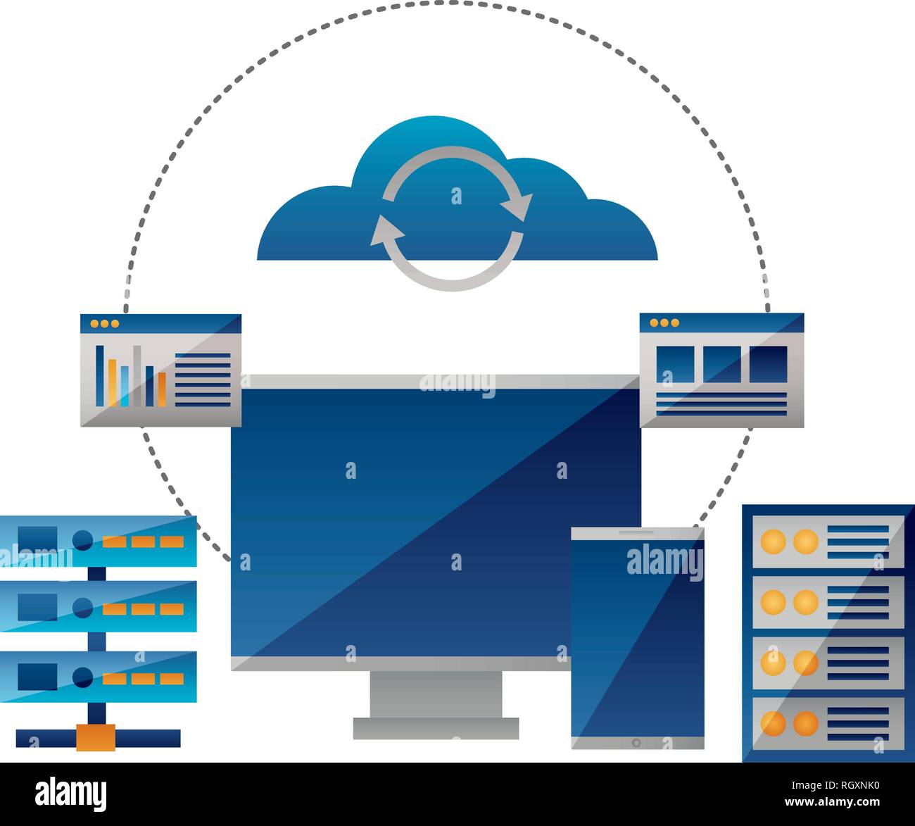 Cellphone display case Stock Vector Images - Alamy