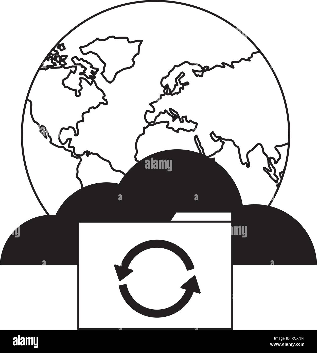 world cloud computing folder reload Stock Vector Image & Art - Alamy