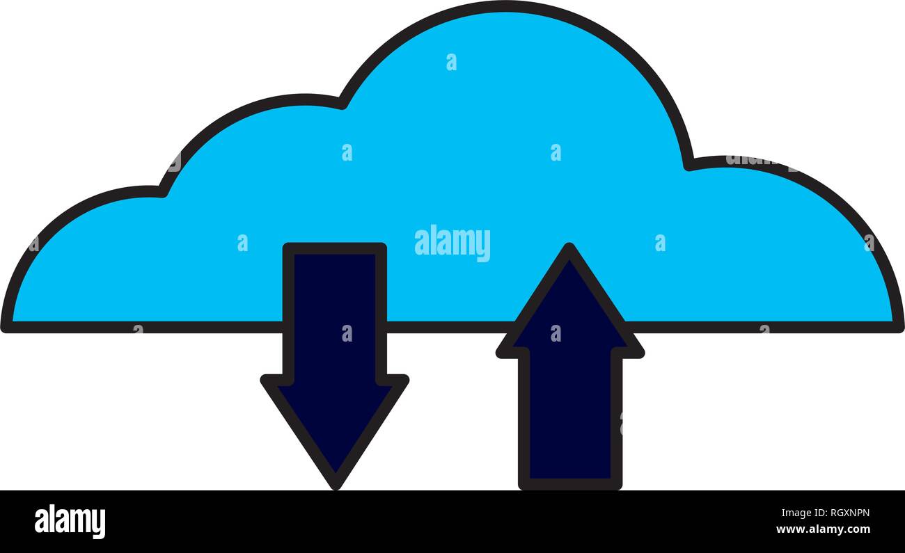 cloud computing upload and download Stock Vector Image & Art - Alamy