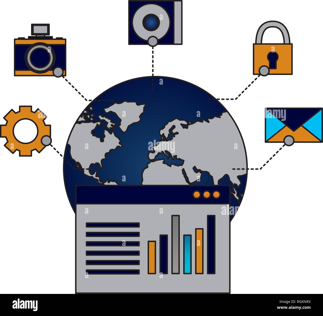 world website chart email security Stock Vector Image & Art - Alamy