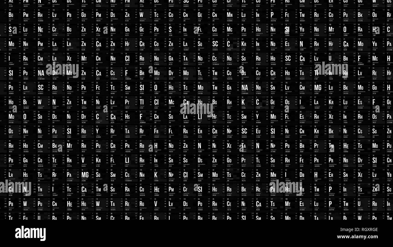 Illustration periodic table element Black and White Stock Photos ...