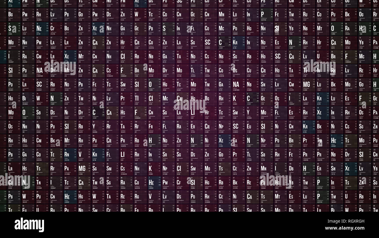 Periodic Table Of Elements Background Stock Photo - Alamy
