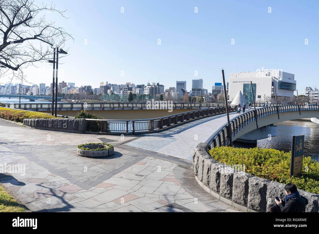Sakura Bridge, Sumida River, Sumida-Ku, Tokyo, Japan Stock Photo - Alamy