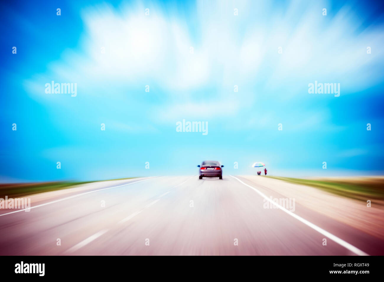 Car driving dramatic road hi-res stock photography and images - Alamy