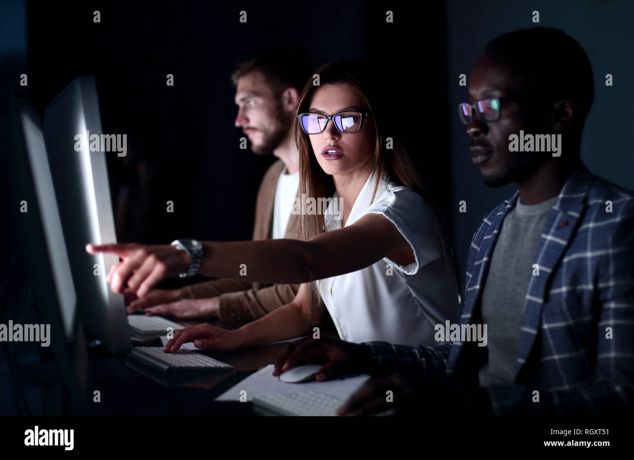 Female entrepreneur working after hours hi-res stock photography and ...