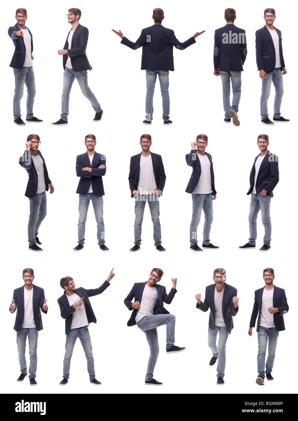 Collage style portrait cheerful hi-res stock photography and images - Alamy