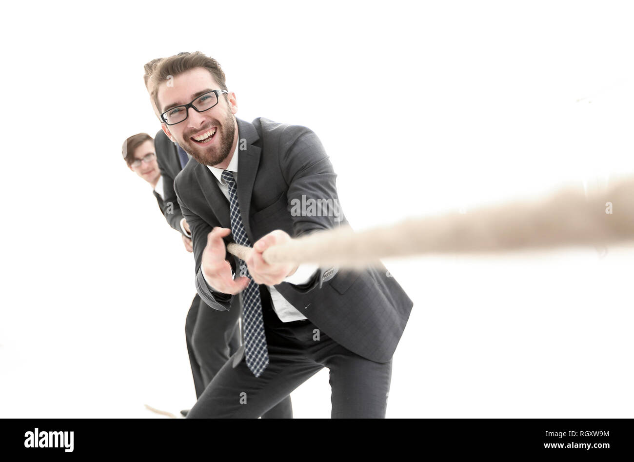 background image of a businessman rising up Stock Photo - Alamy