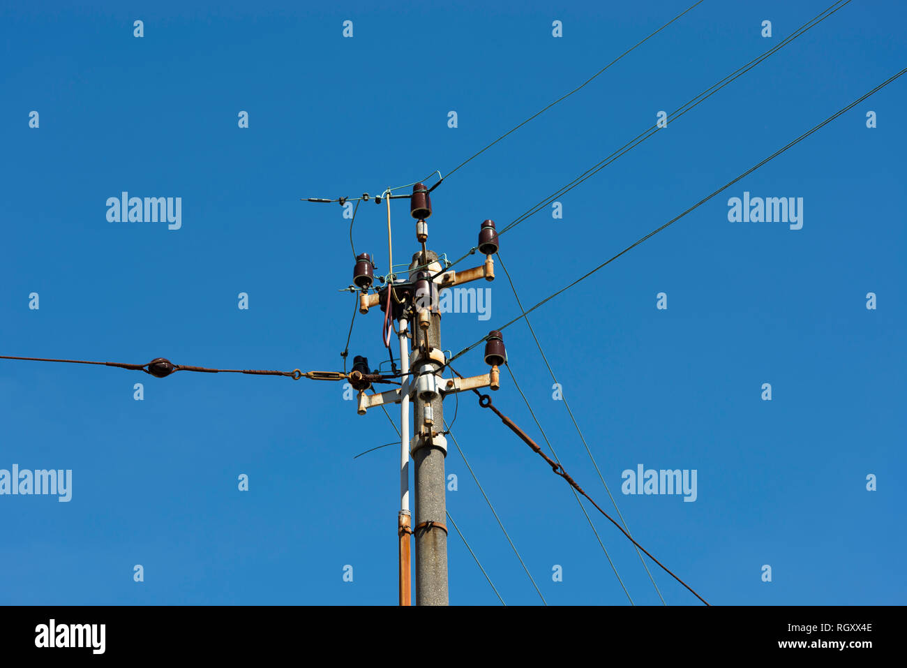 Old electricity pylon hi-res stock photography and images - Alamy