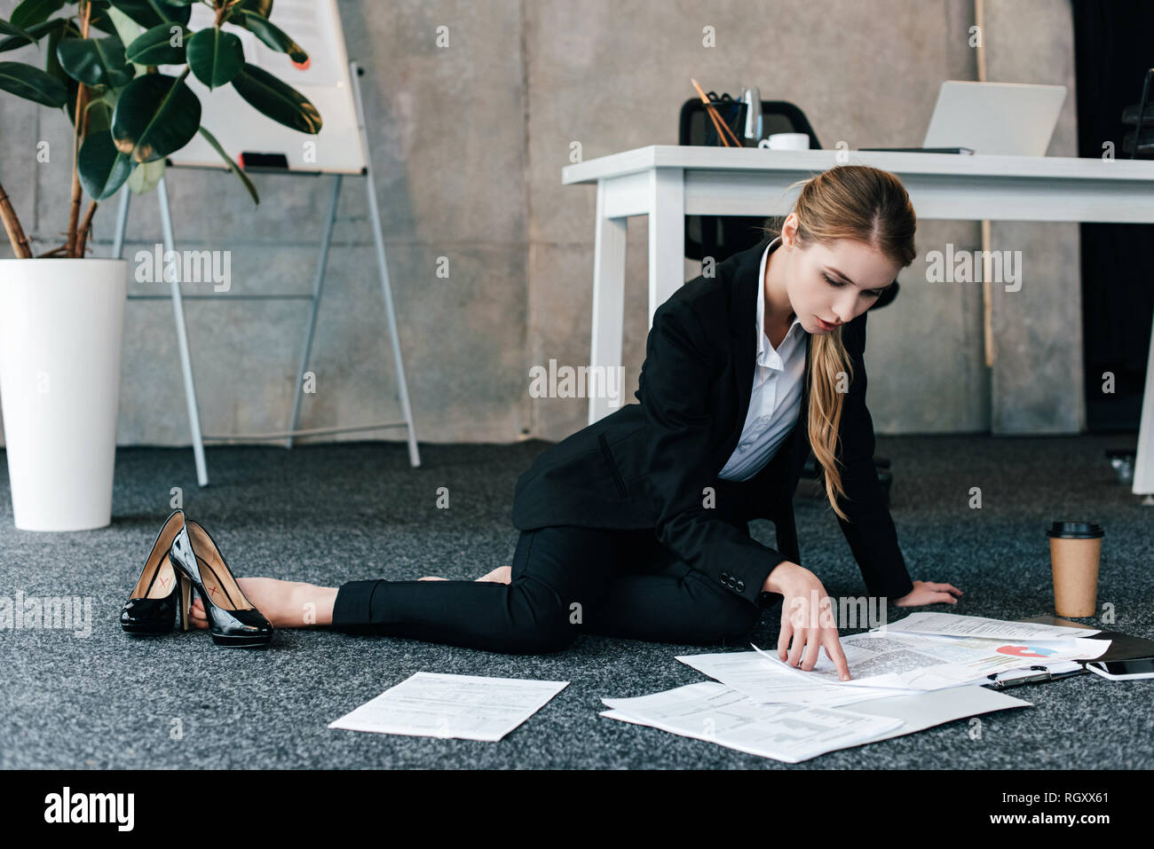 Business Woman Barefoot