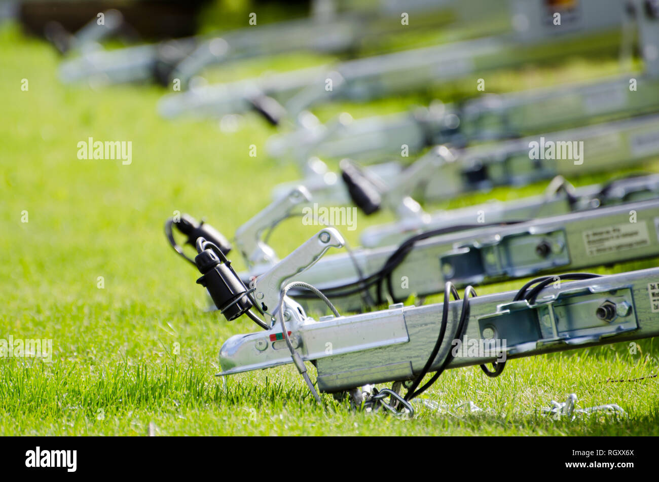 Many Car Trailer Hooks Stock Photo - Alamy