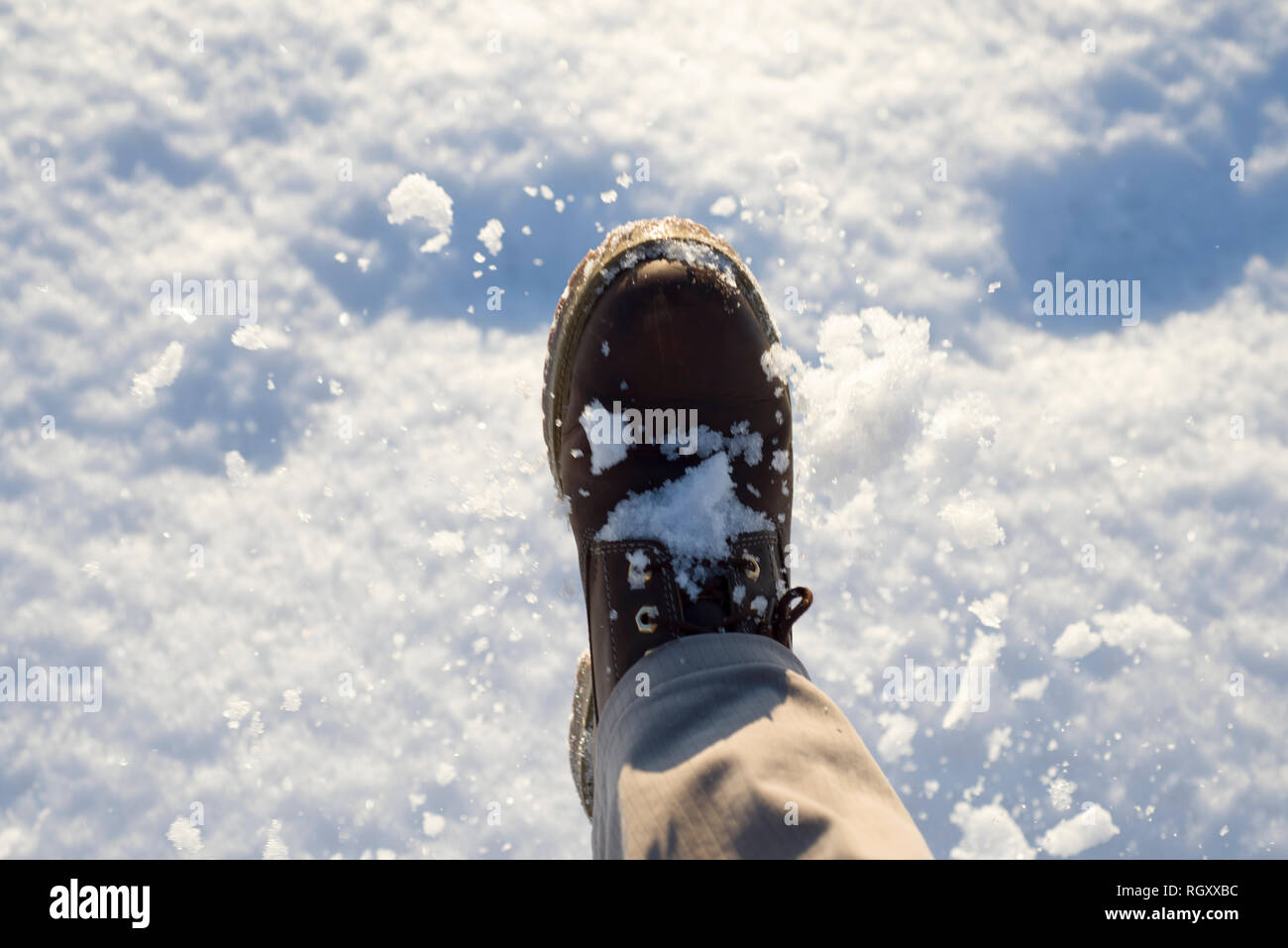Switzerland winter snow man walking hi-res stock photography and images ...
