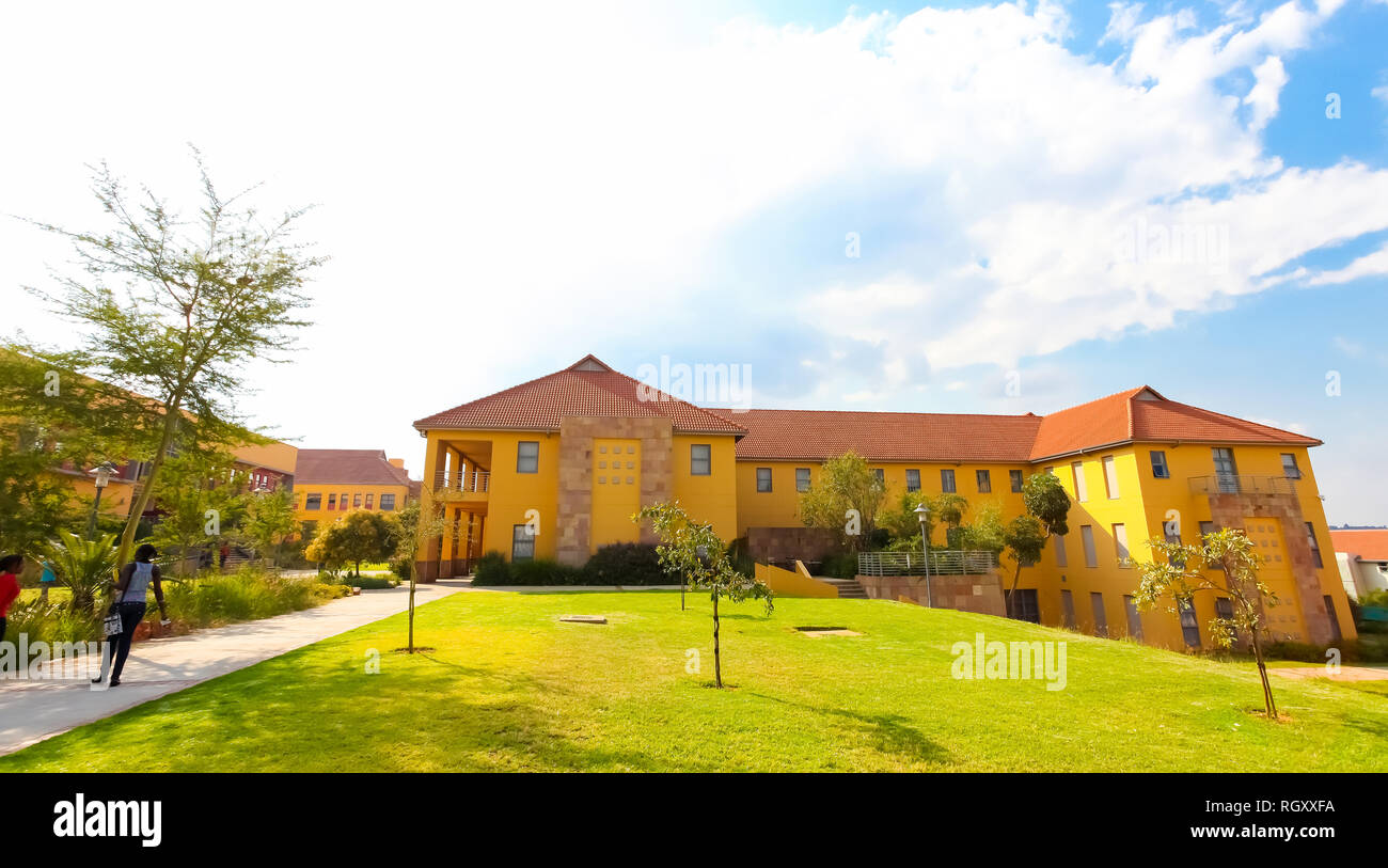 Johannesburg, South Africa - April 17 2012: Exterior Buildings at ...