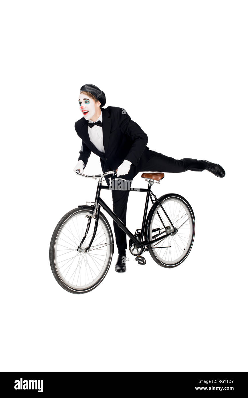 Young male on bicycle Cut Out Stock Images & Pictures - Alamy