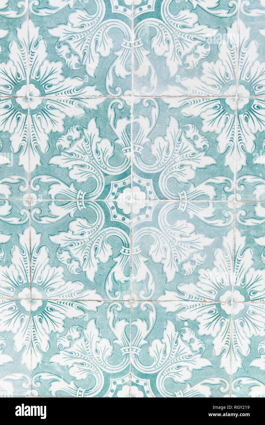 traditional hand painted tiles in Portugal Stock Photo - Alamy