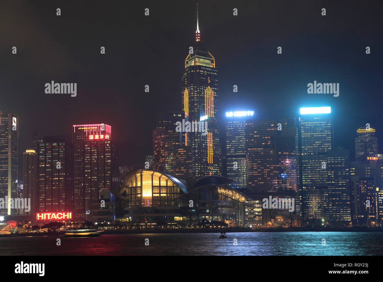 Wan Chai Hong Kong At Night