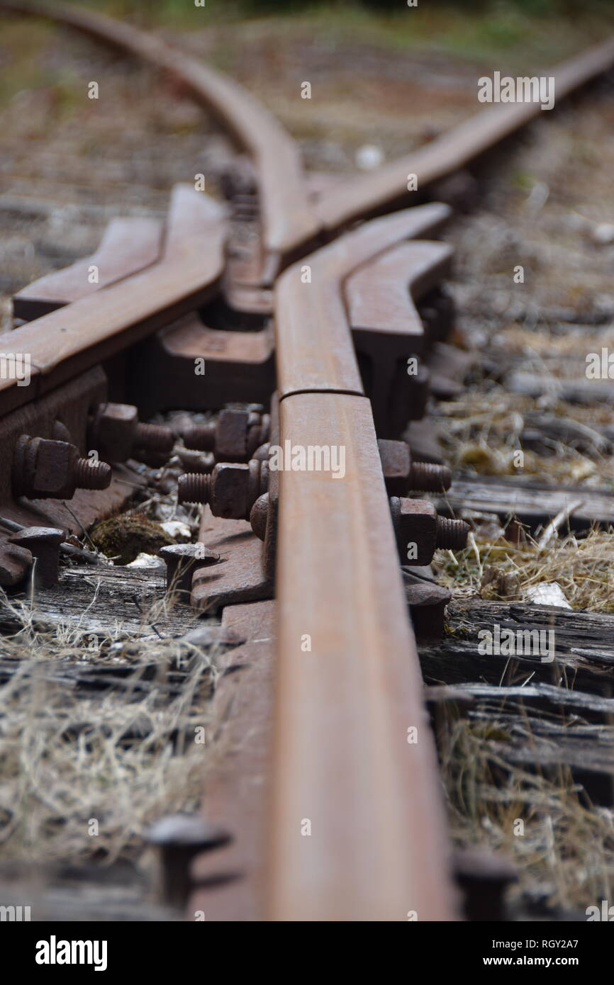 Railway track junction hi-res stock photography and images - Alamy