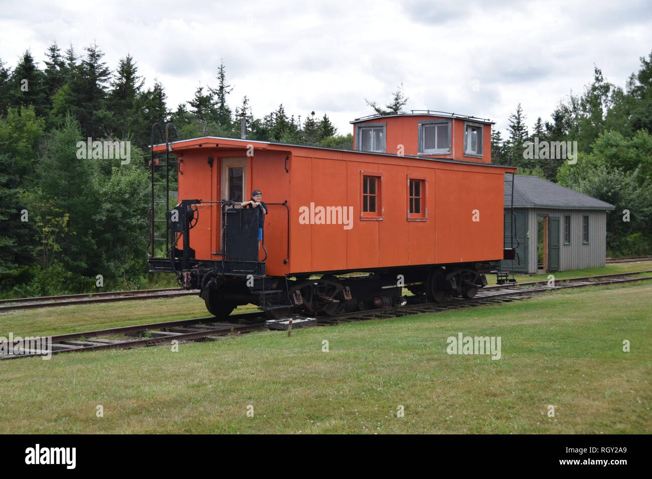 Train caboose hi-res stock photography and images - Alamy