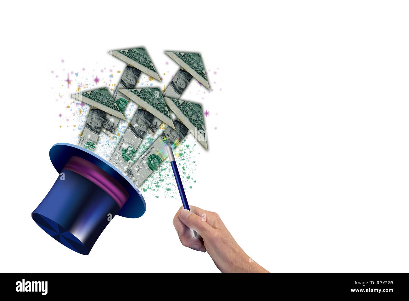 Money flying hand hi-res stock photography and images - Alamy