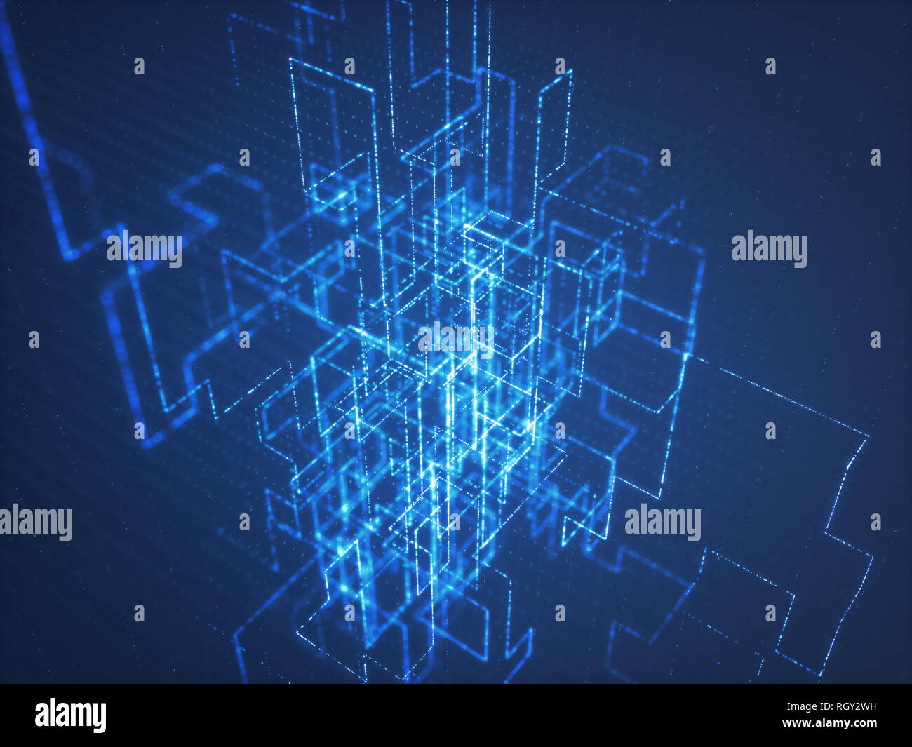 Abstract image of line and connections, abstract geometric shape Stock ...