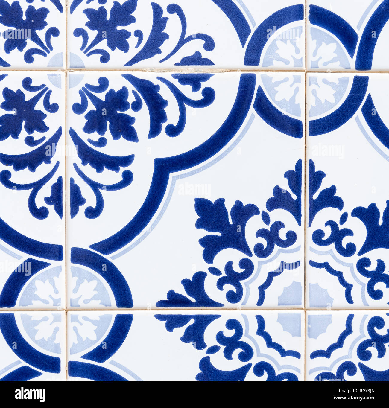 traditional hand painted tiles in Portugal Stock Photo - Alamy