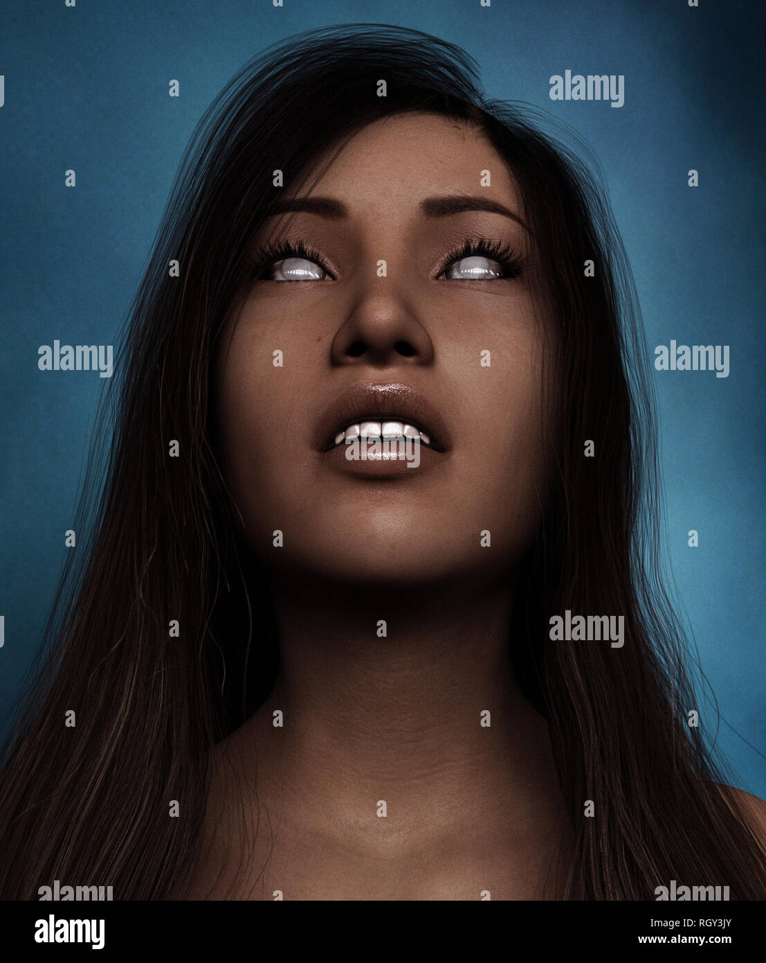Portrait of Ghost woman,3d illustration Stock Photo - Alamy